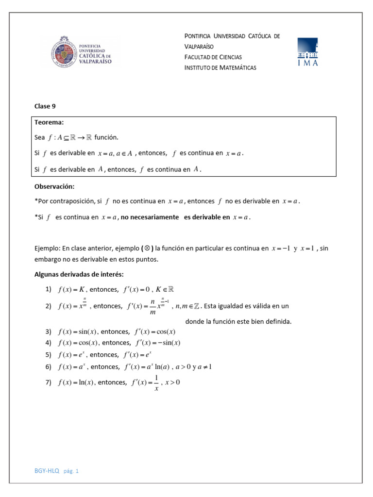 Ejercicios de Derivada 2 | PDF | Derivado | Álgebra