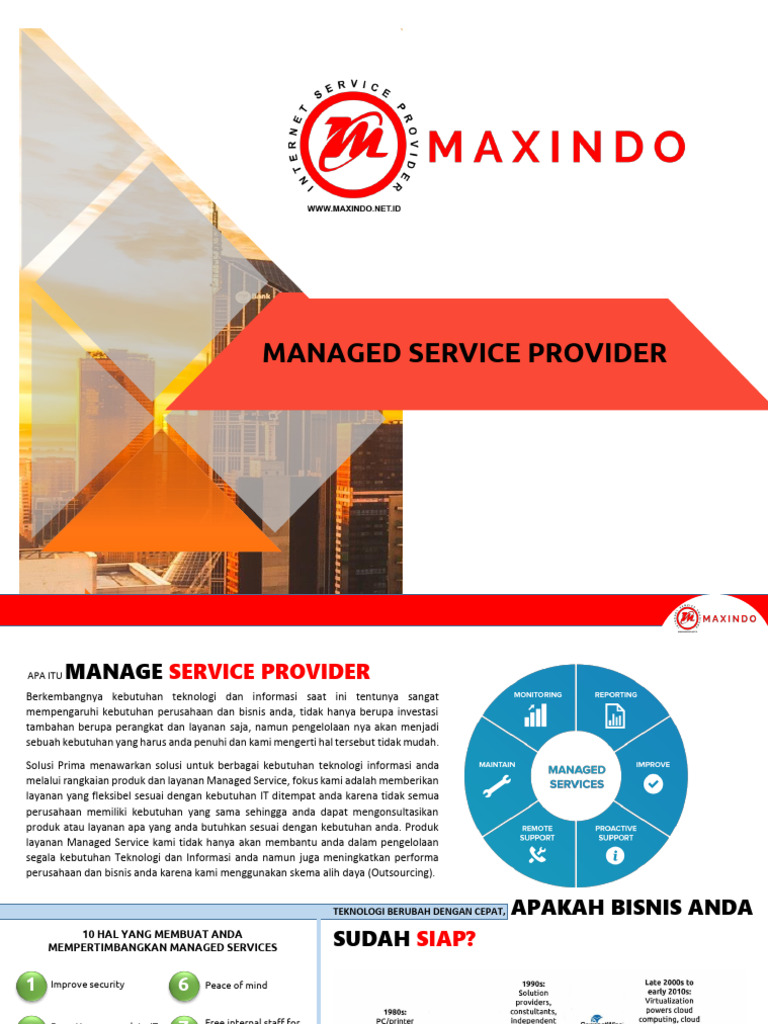 Proposal Managed Service Provider Maxindo - MMS | PDF