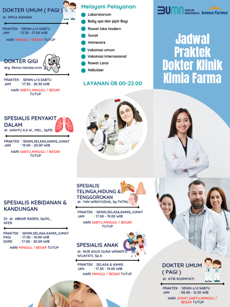 Jadwal Praktek Dokter Klinik Kimia Farma | PDF