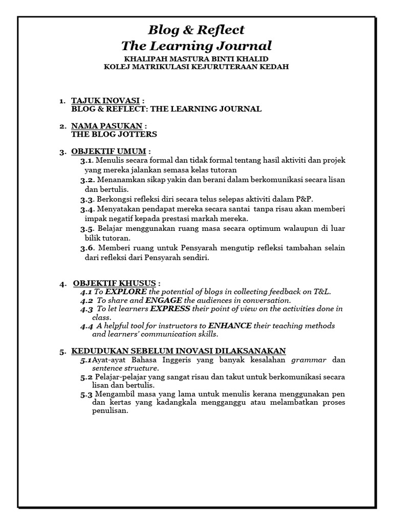 Contoh Pelaporan Inovasi 2 | PDF | Bisnis | Seni