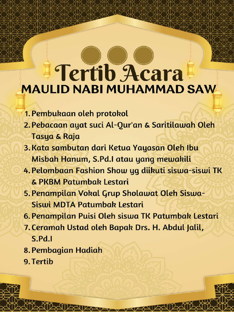 Susunan Acara Maulid | PDF