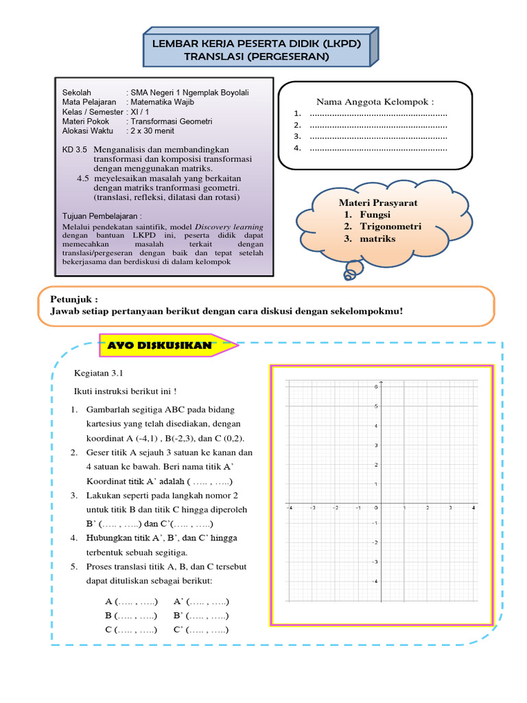 lkpd-transformasi-geometri-1 | PDF