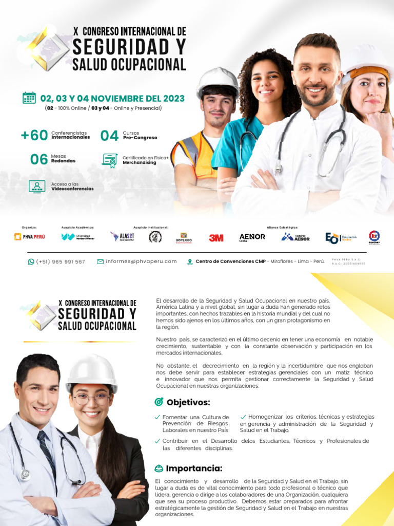 Brochure X CISSO 2023 | PDF | Seguridad y salud ocupacional | Cuidado ...