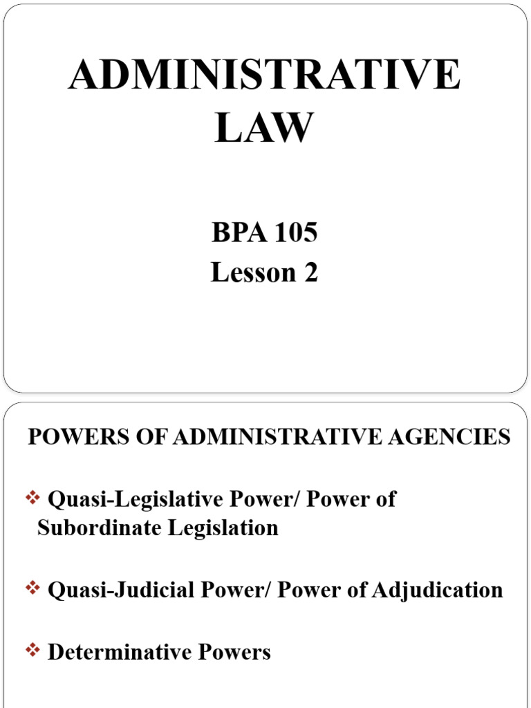 105-Lesson-2 | PDF | Rulemaking | Government Agencies