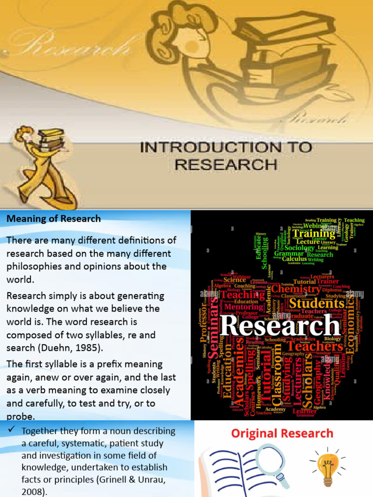 Unit 1 Introduction To Research 1 | PDF | Experiment | Scientific Method