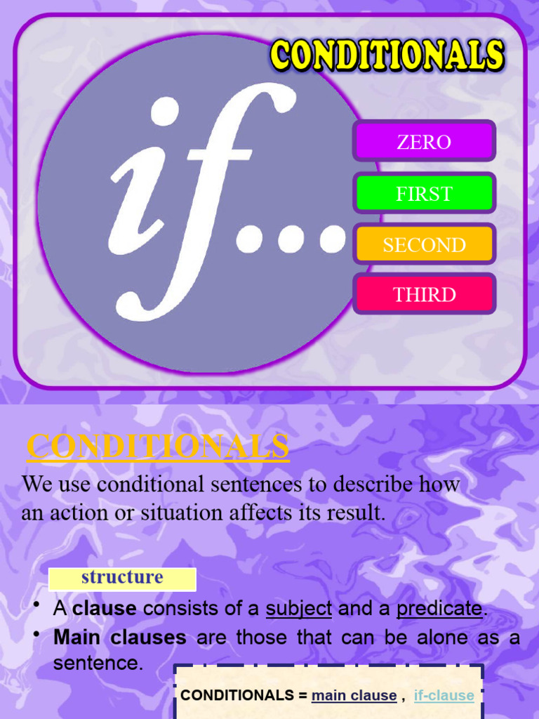 0 1st 2nd 3rd Conditional | PDF | Clause | Linguistic Morphology