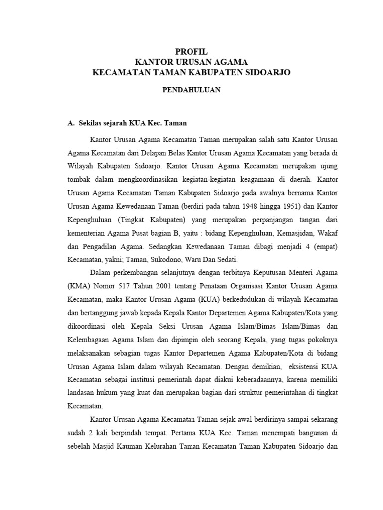 Profil Kua Taman | PDF