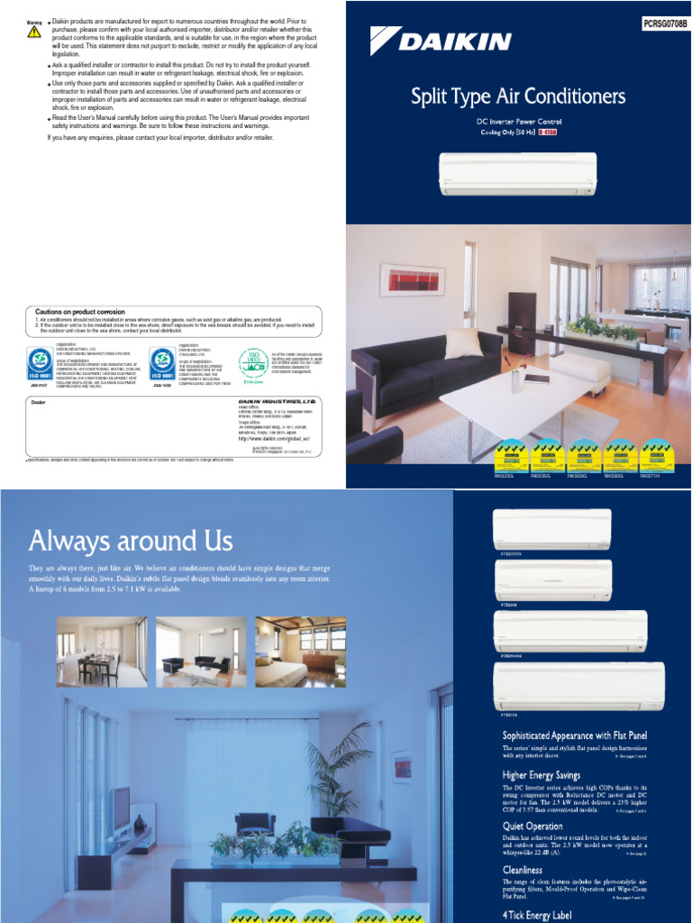 Single Split DC-Inverter | PDF | Electric Motor | Power Inverter