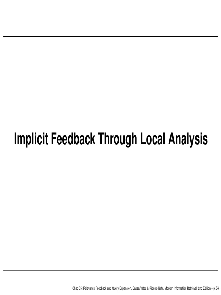 Relevance Feedback And Query Expansion Pdf Information Retrieval Cluster Analysis