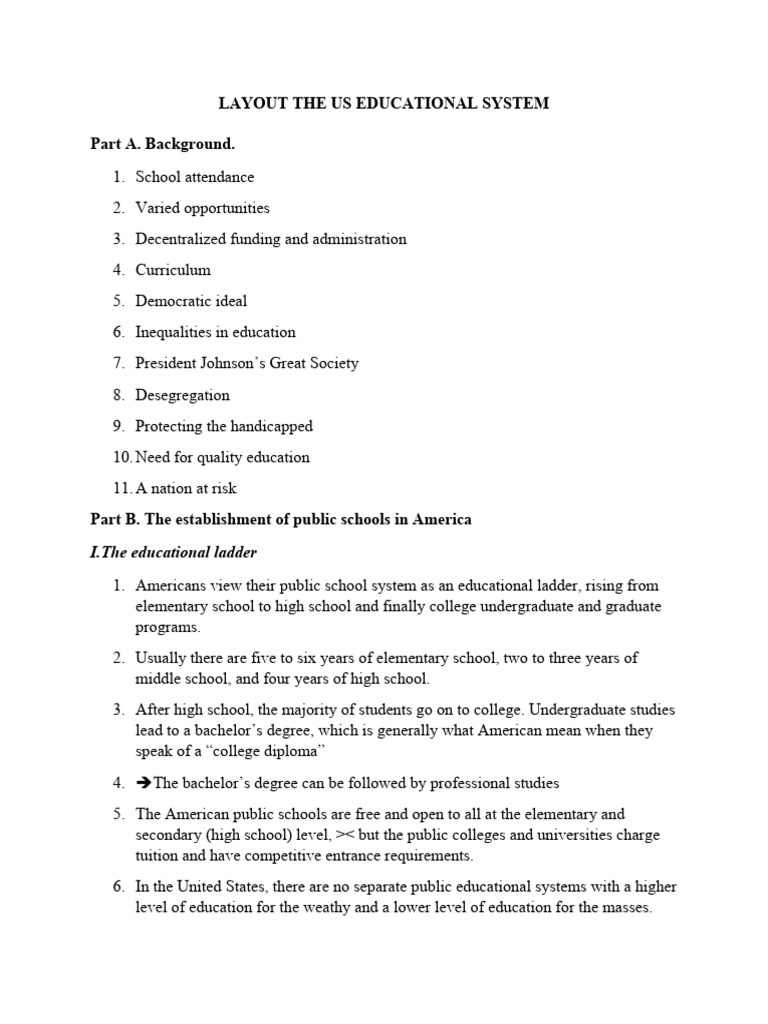 US Education - Layout | PDF | Schools | College