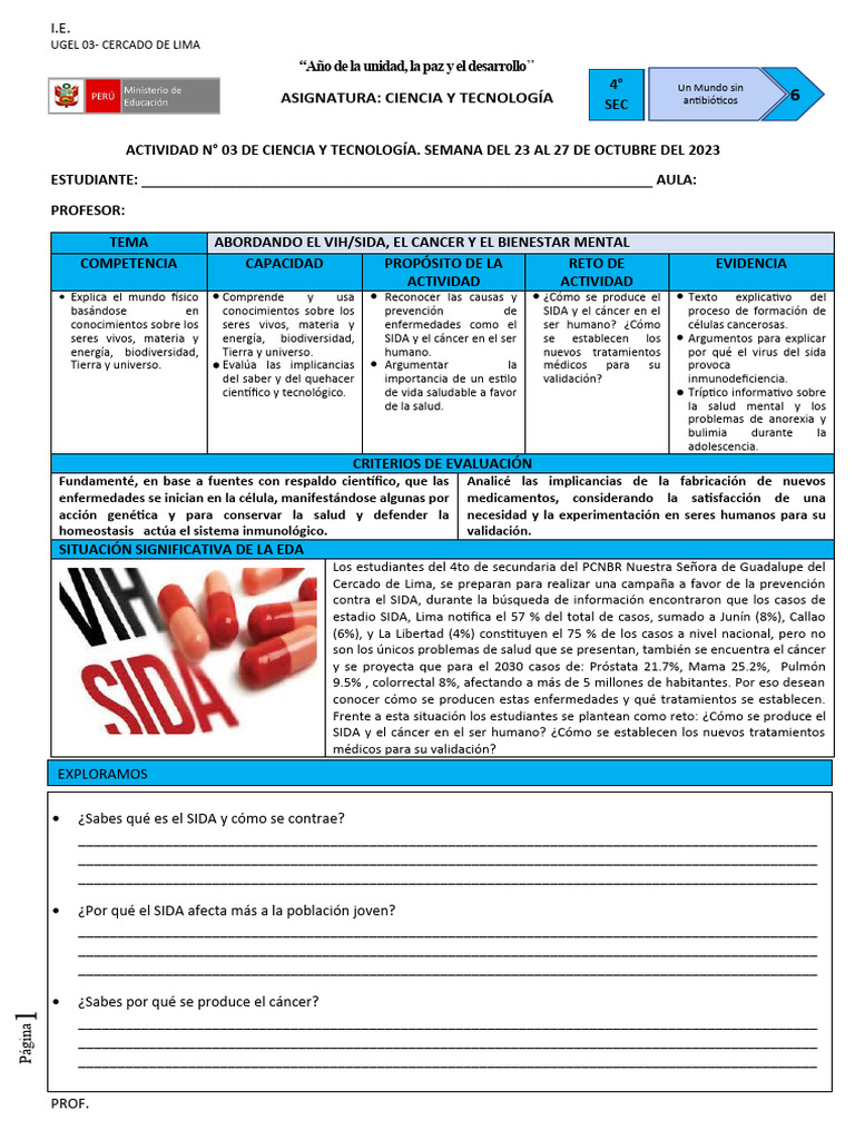 VIH/SIDA, Cáncer y Bienestar Mental | PDF | Cáncer | VIH