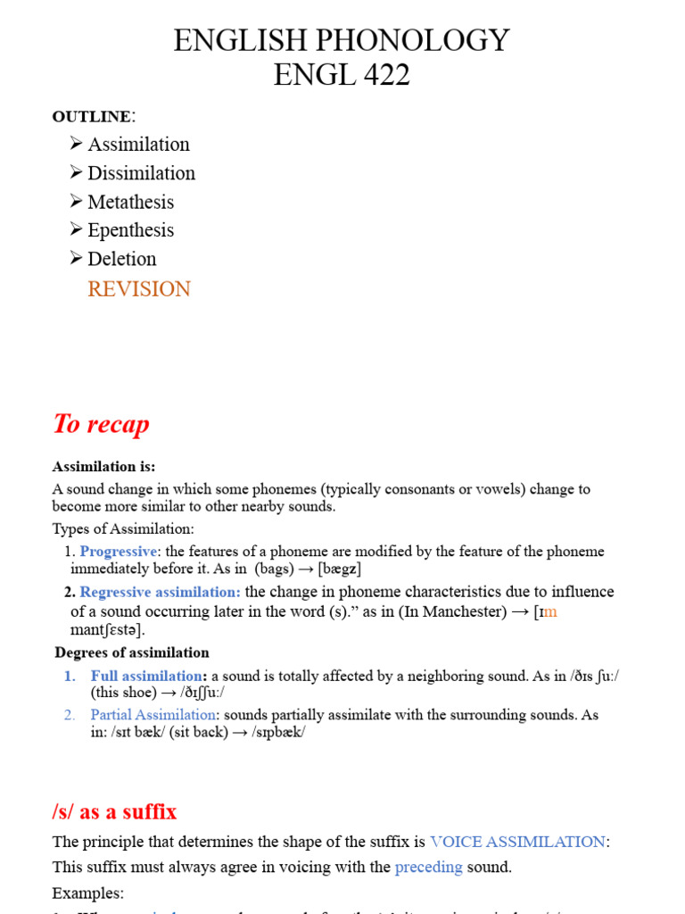 Phonological Processes | PDF | Syllable | Phonetics