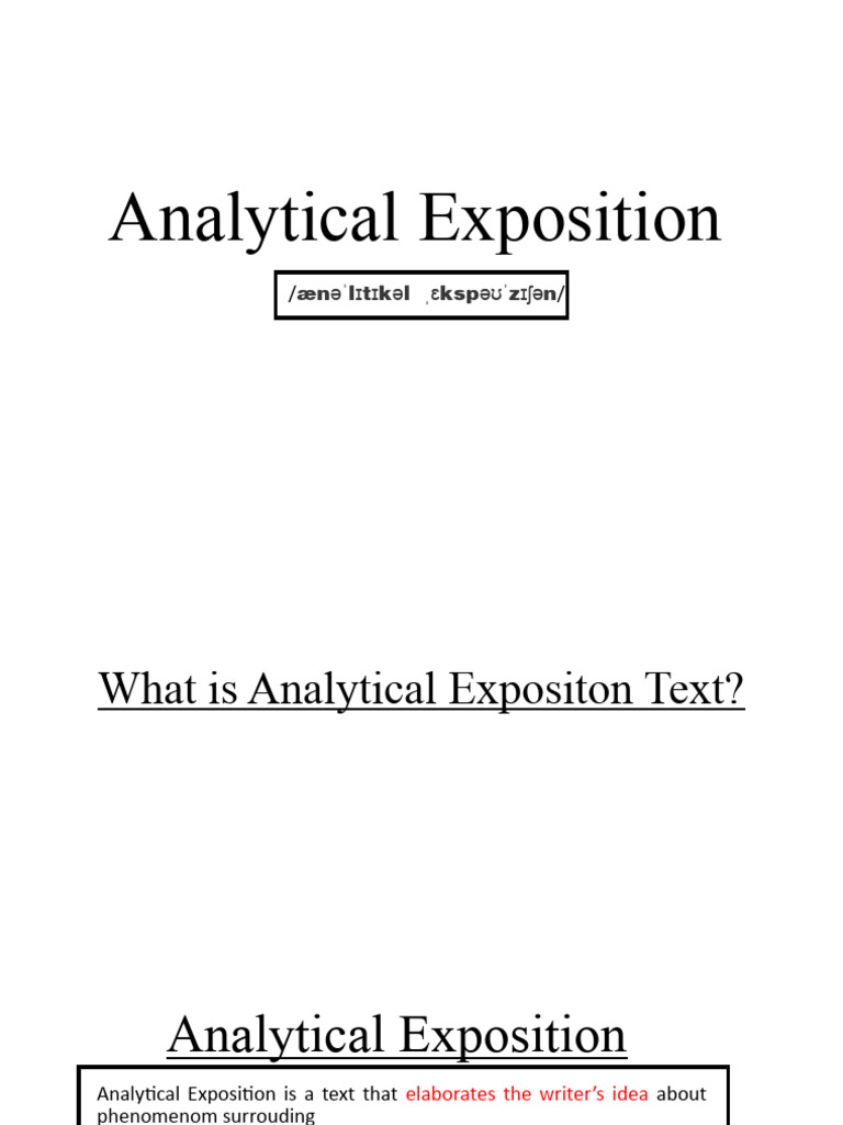 Analytical Exposition | PDF | Argument | Verb