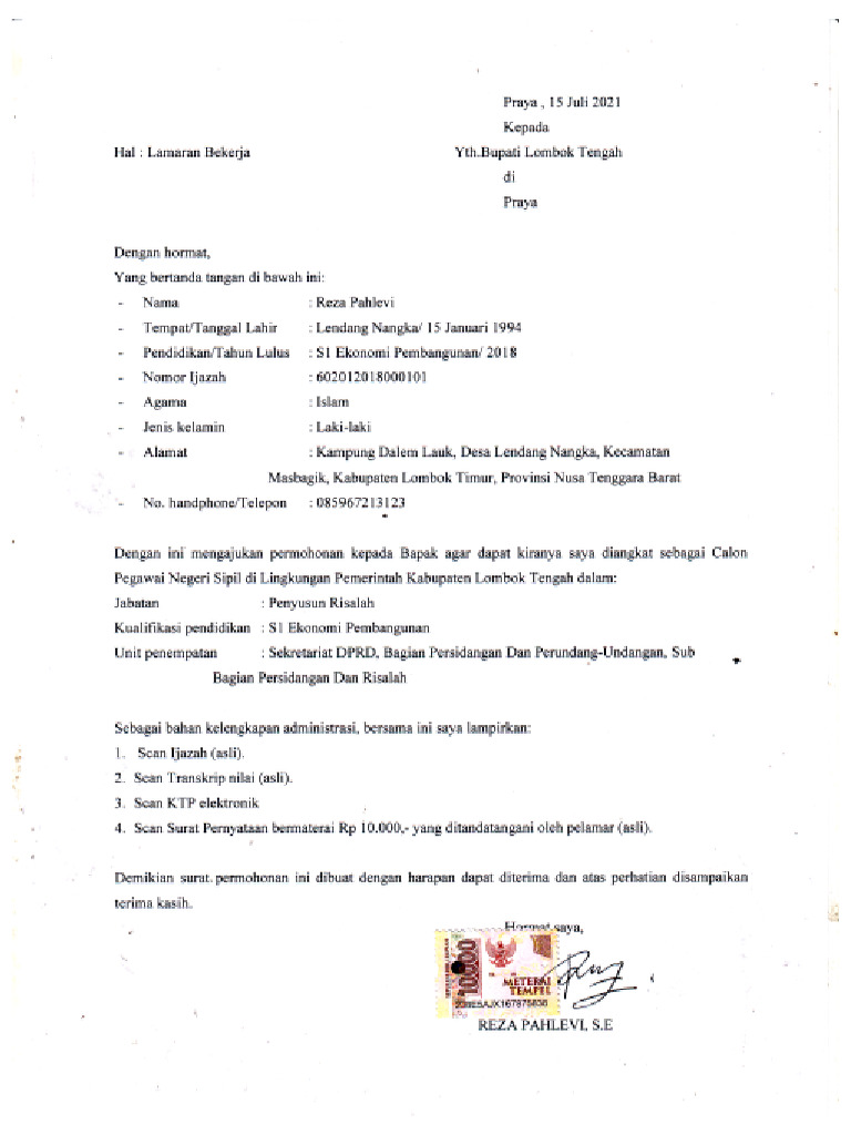 Lamaran | PDF