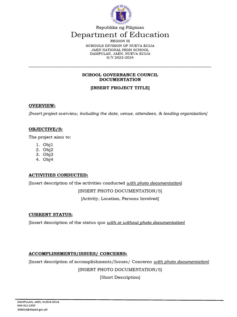 [SGC] Documentation_Report Template | PDF