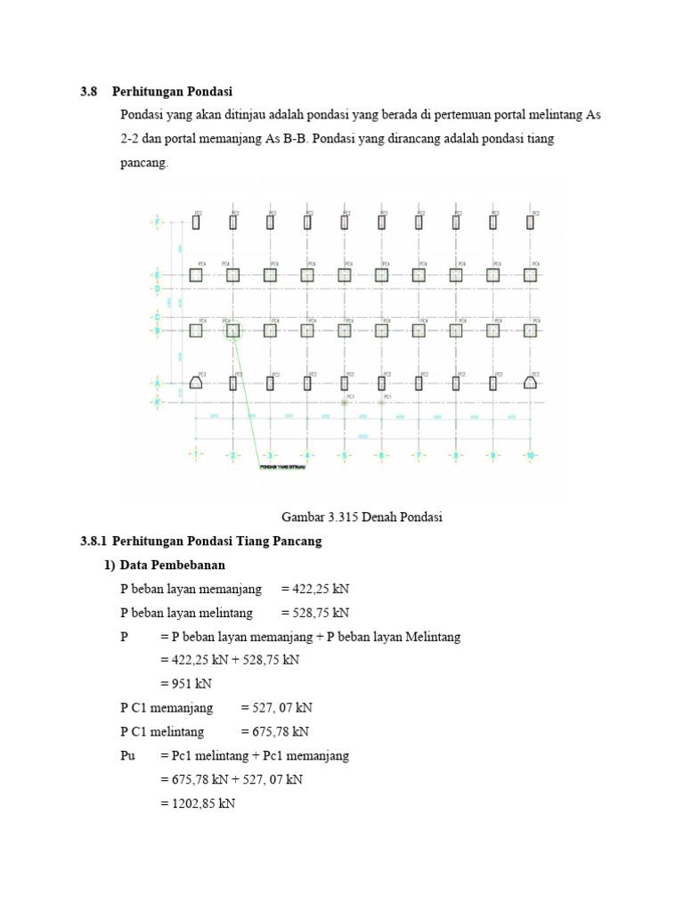 Perhitungan Pondasi Kating | PDF | Metode & Bahan Ajar