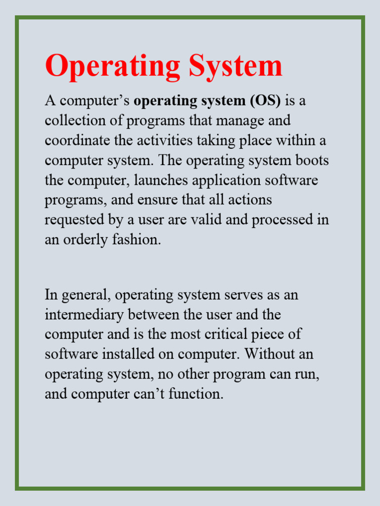 Operating System | PDF Operating System | PDF