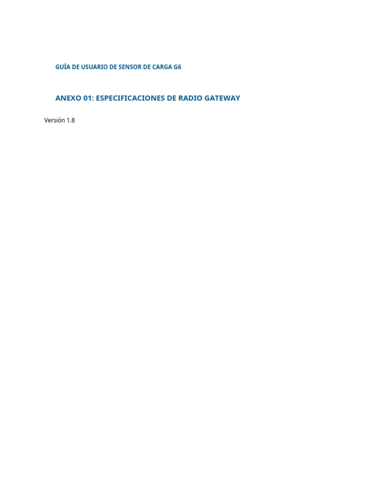 Annex 01 - LS G6 Gateway Radio Specifications v1.8 - OFITECO - En.es ...