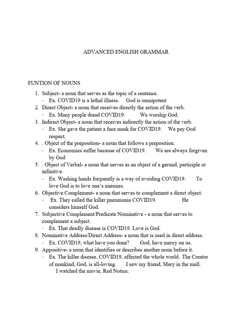 Advanced English Grammar | PDF Advanced English Grammar | PDF