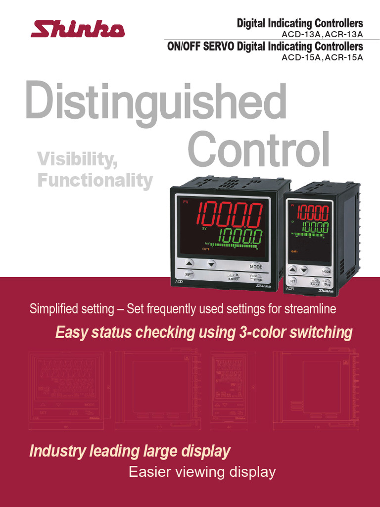 Digital Indicating Controller (ACD-13A, ACR-13A) - Compressed | PDF | Relay | Alternating Current