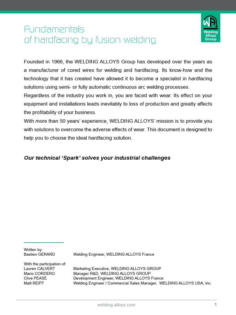 WA Hardfacing Fundamentals by Arc Welding Removed | PDF | Wear | Construction