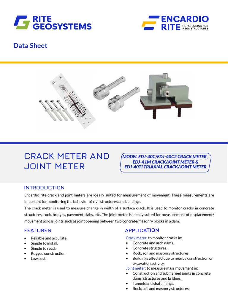 EDJ-40C 40C2 41M 40TJ Crack and Joint Meter Mechanical | Download Free ...