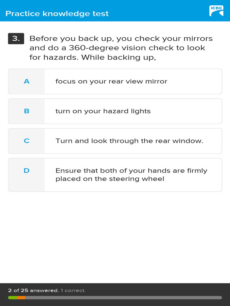 ICBC Practice Knowledge Test | PDF