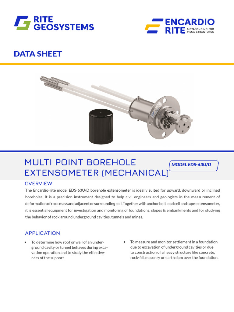 Borehole Extensometer Guide | PDF | Borehole | Dam