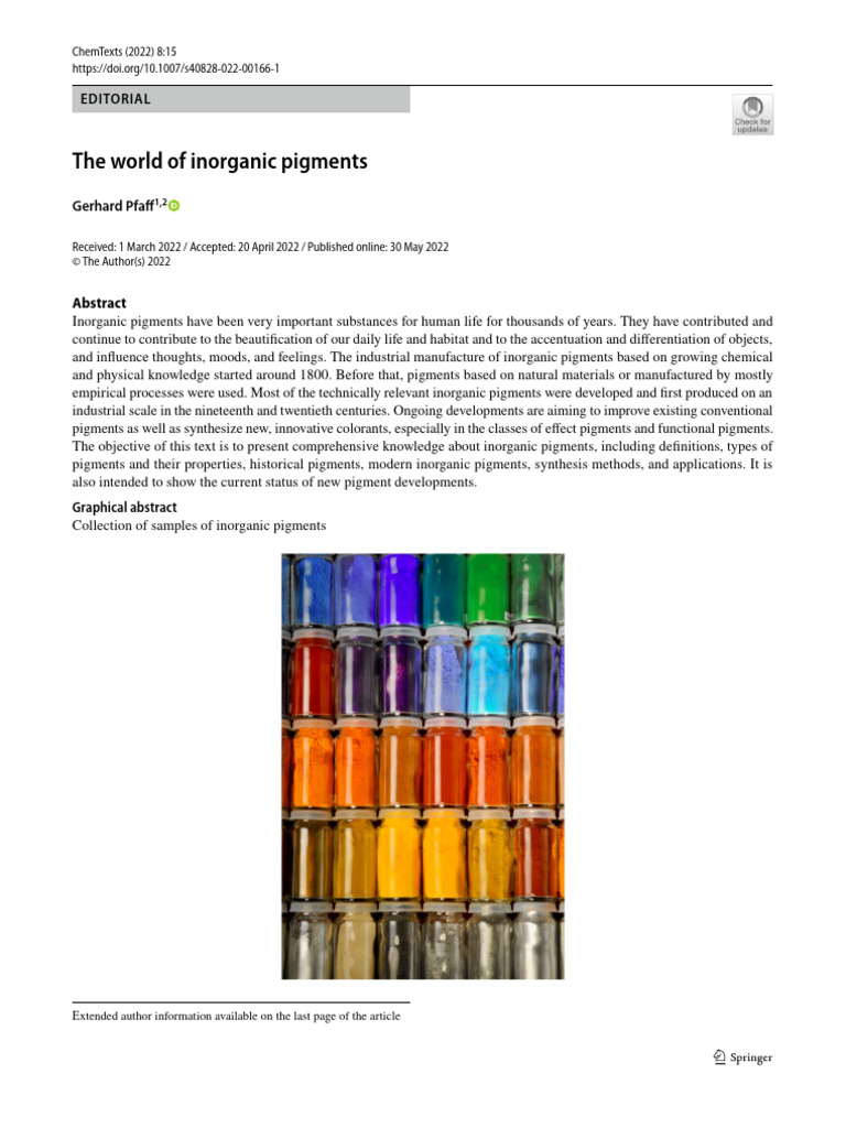 The World of Inorganic Pigments | PDF | Titanium Dioxide | Pigment