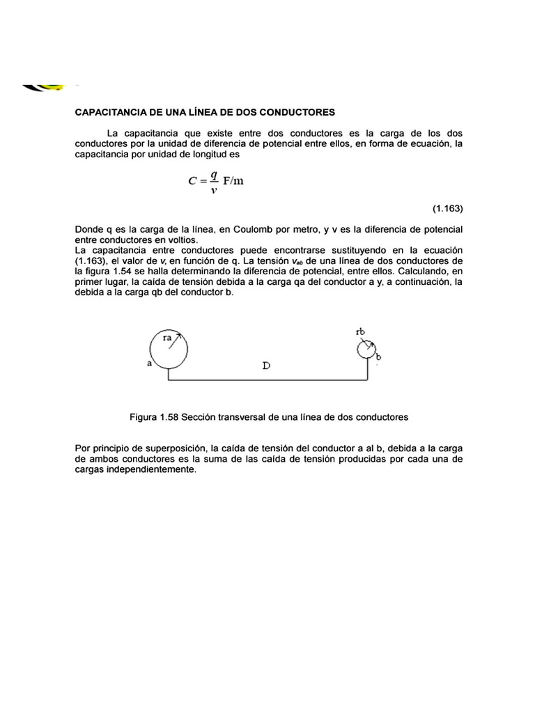 Capacitancia de Una Línea de Dos Conductores | PDF