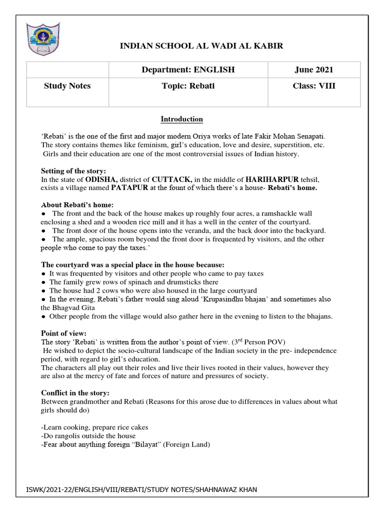 Rebati Study Notes | PDF | Travel | Foreign Language Studies