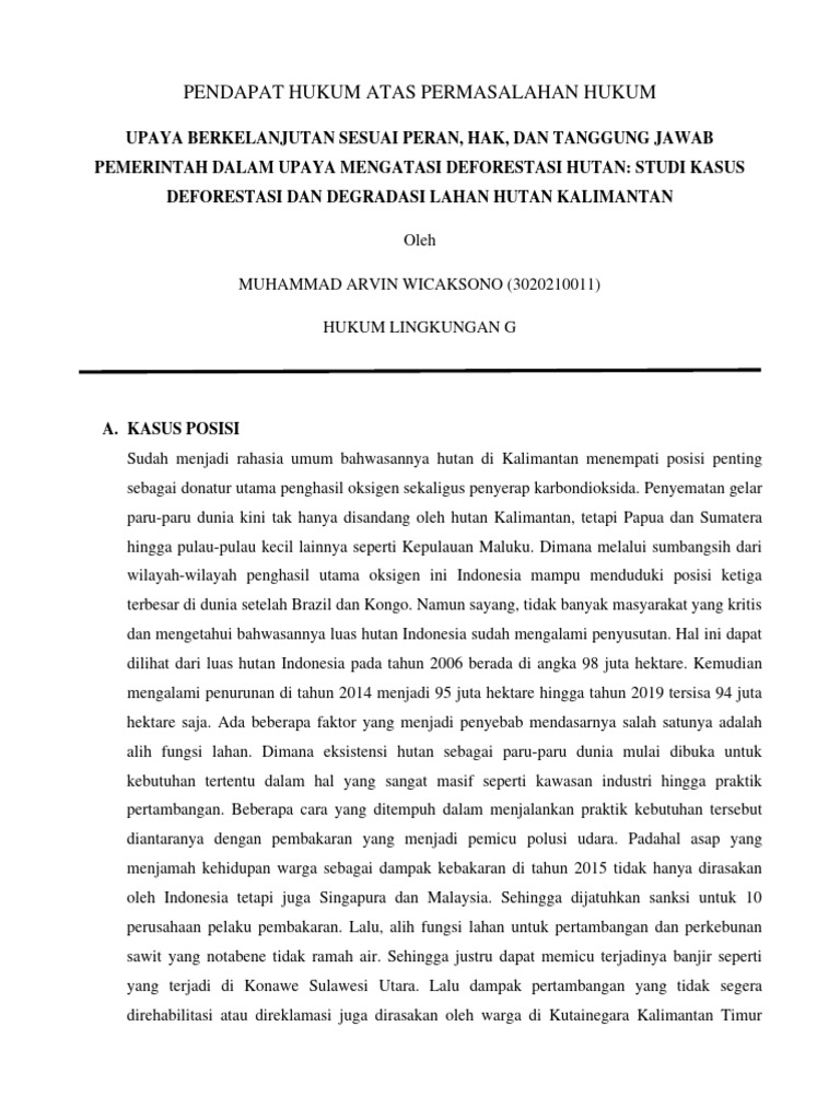 Upaya Pemerintah Atasi Deforestasi Kalimantan | PDF
