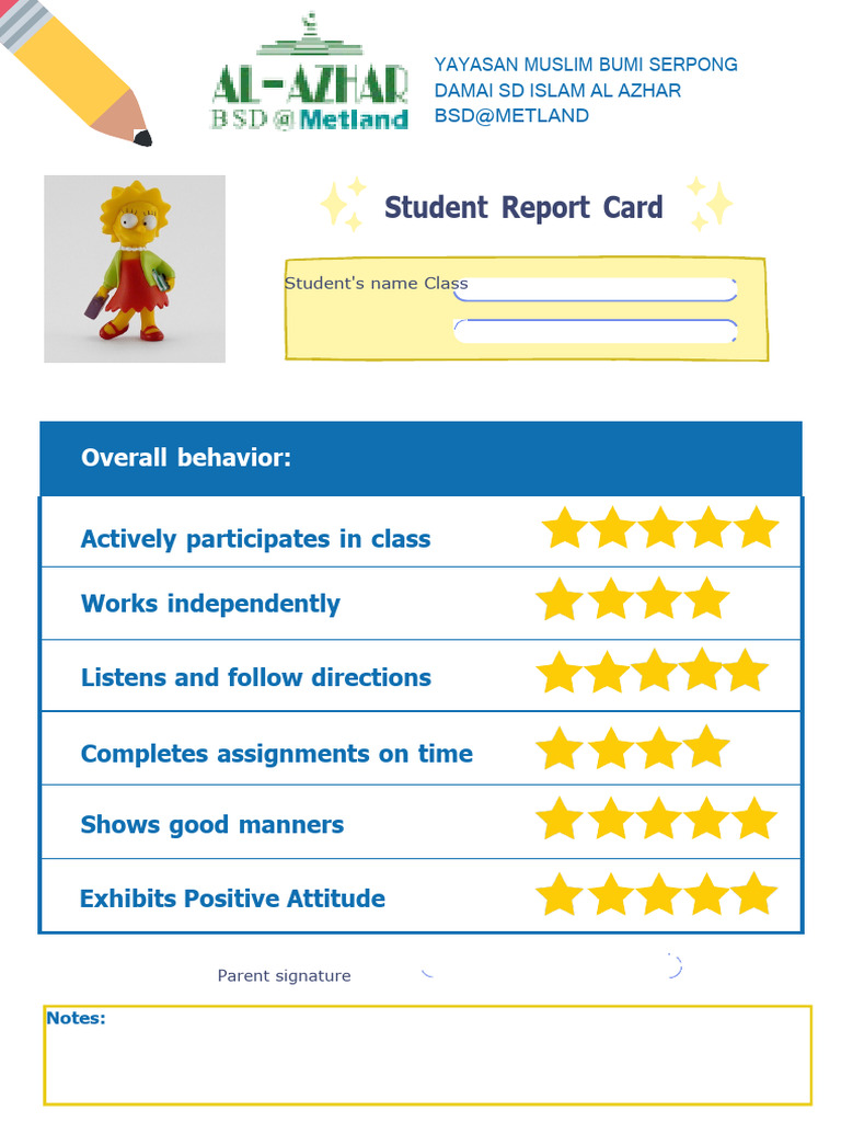 Yellow, Red, and Blue Polka Dots Parent Report Card | PDF