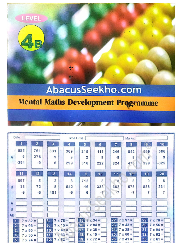 Abacus Book Level 4 | PDF