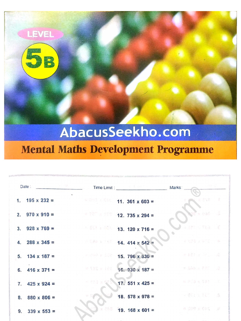 Abacus Book Level 5 | PDF