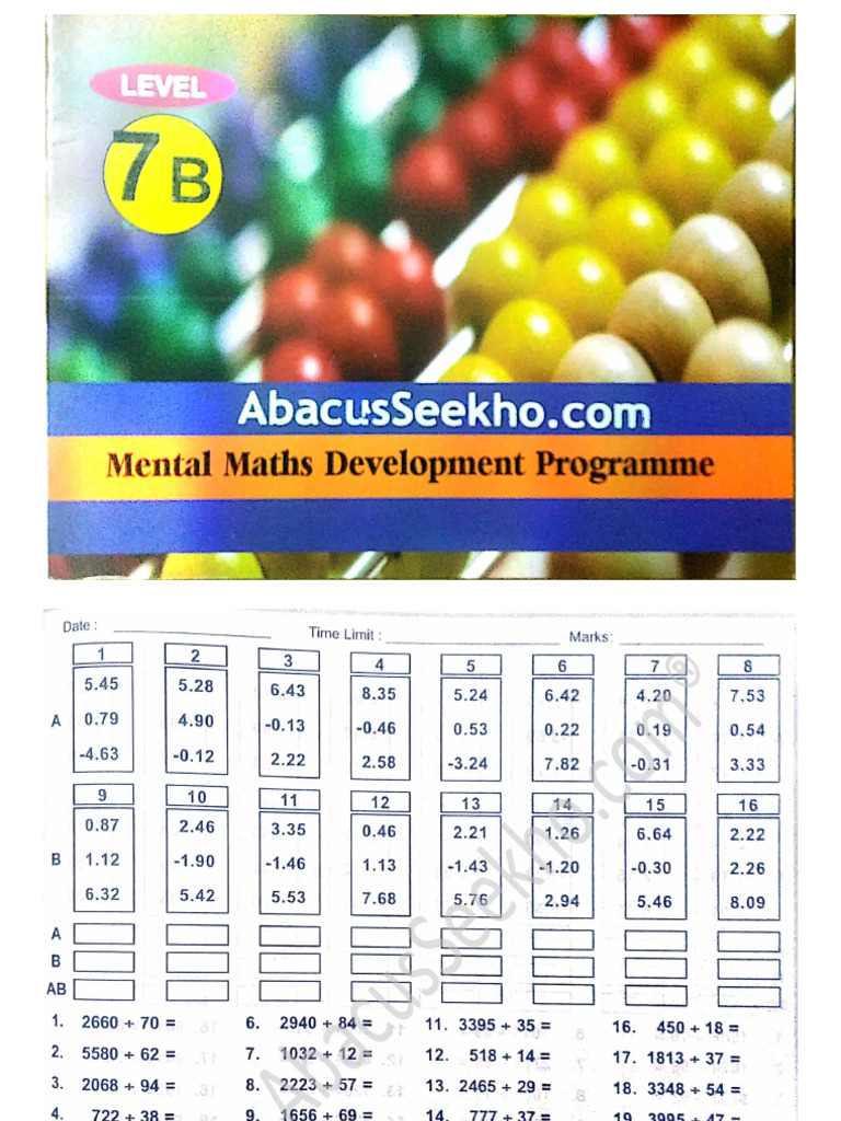 Abacus Book Level 7 | PDF