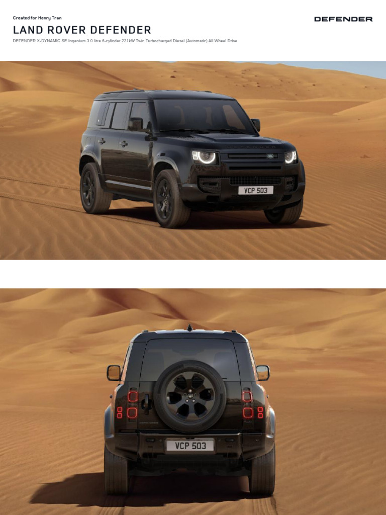 Land Rover Defender 3.00.14 PM | PDF | Taxes | Headlamp