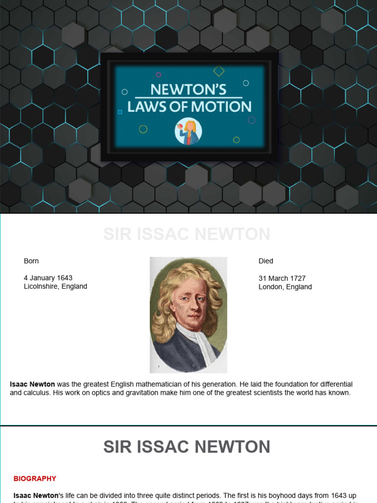Newton's Law of Motion | PDF | Force | Newton's Laws Of Motion