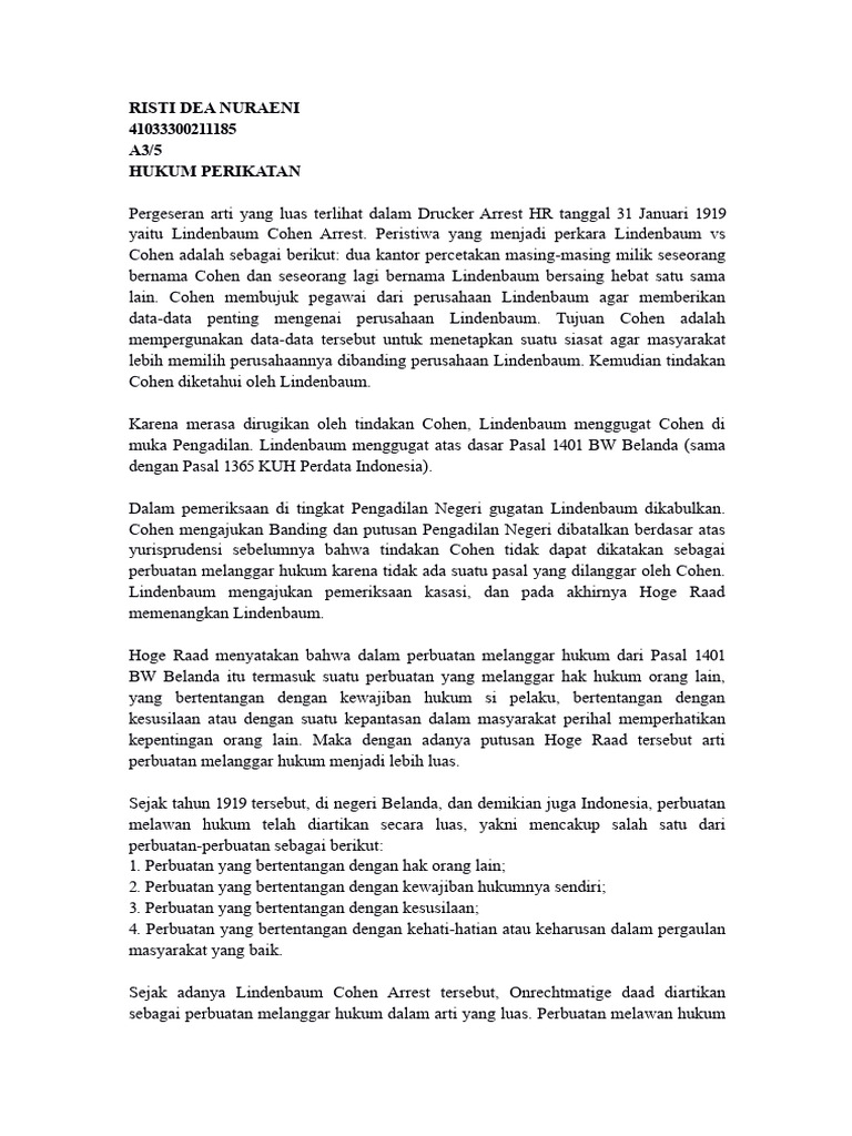 Salin-KASUS LINDENBAUM VS COHEN | PDF | Hukum