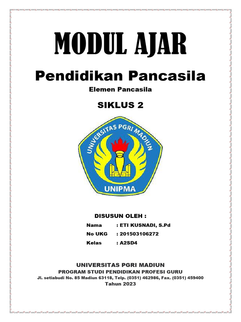 MODUL AJAR Kelas 1 SD | PDF