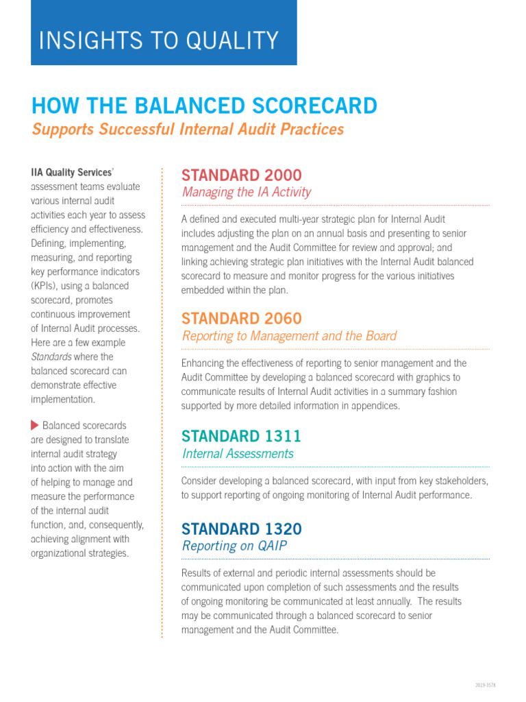 How The Balanced Scorecard Supports Successful Internal Audit Practices ...