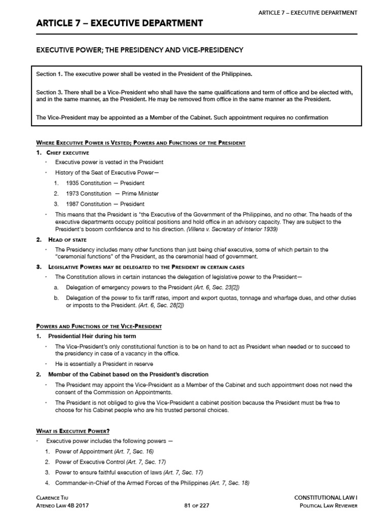 Tiu-Notes-consti-81-120 | PDF | Presidents Of The United States ...