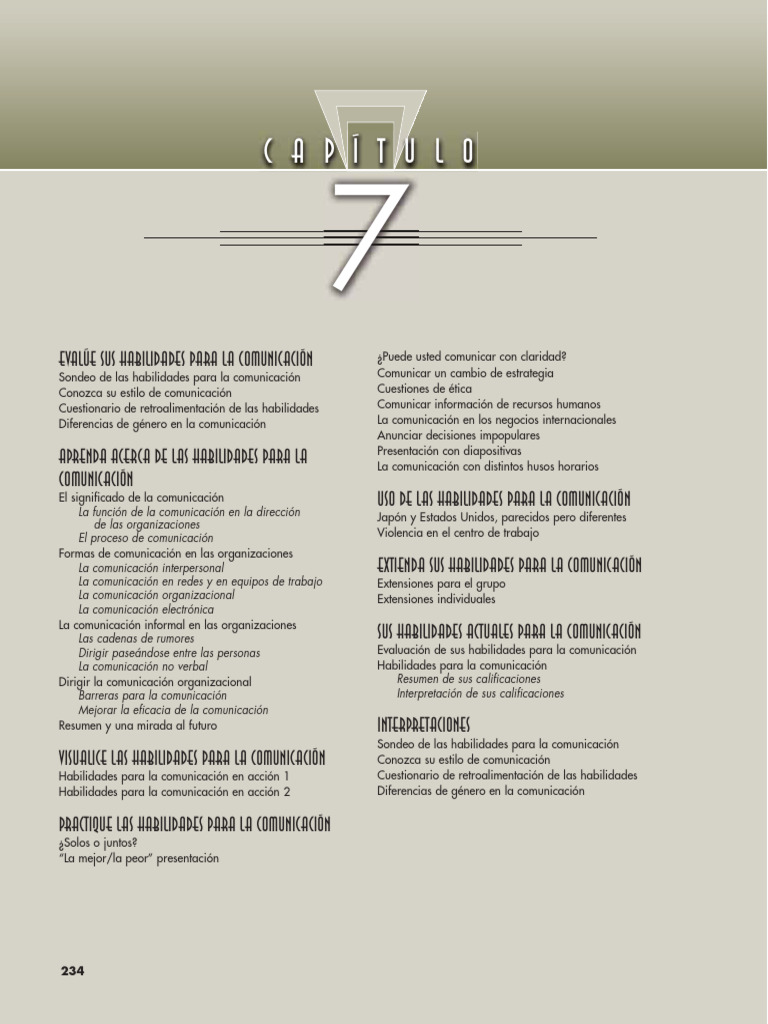 Cap7-Habilidades para Comunicar | PDF | Comunicación | Comunicación humana