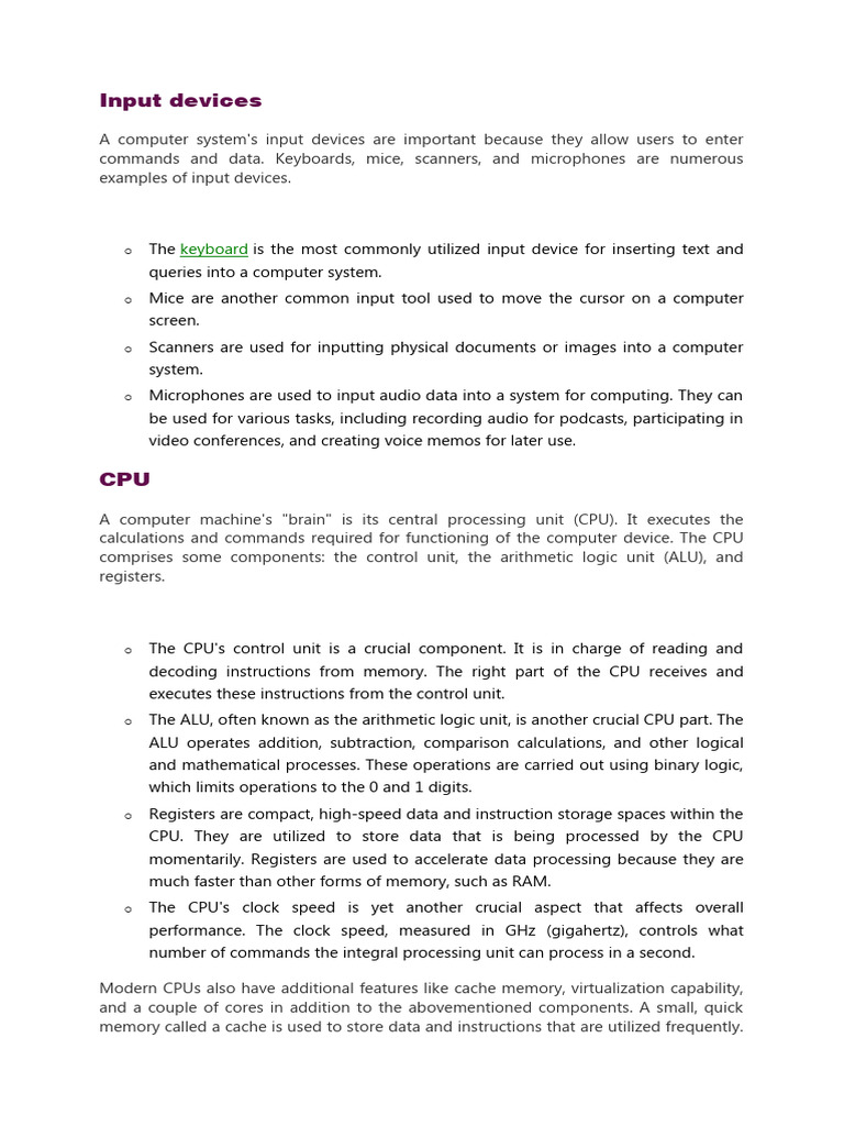 Input Devices | PDF | Computer Data Storage | Image Scanner