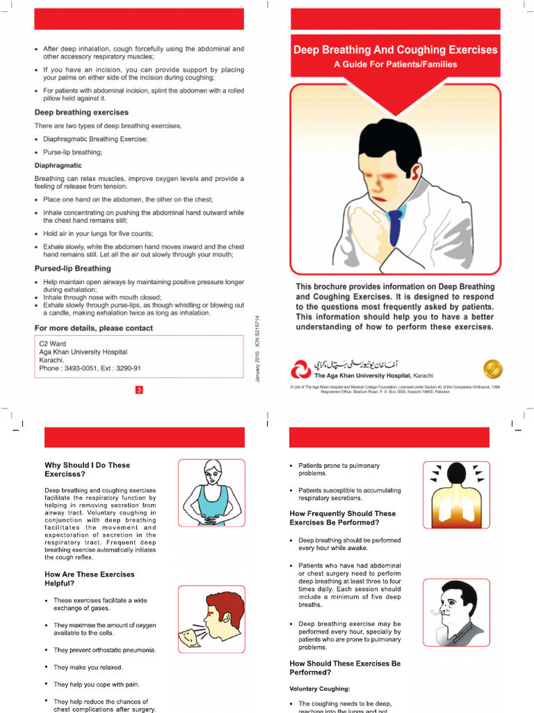 Deep Breathing and Coughing Exercices English | PDF