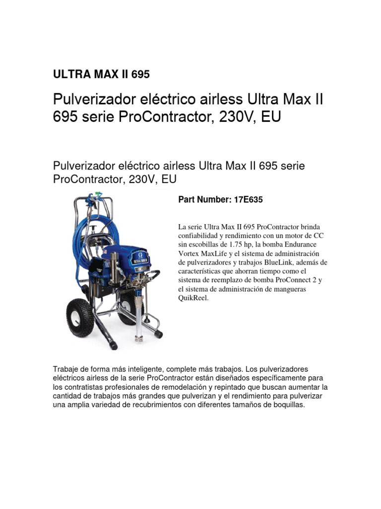Ultra Max II 695 | PDF | Bomba | Ingeniería mecánica