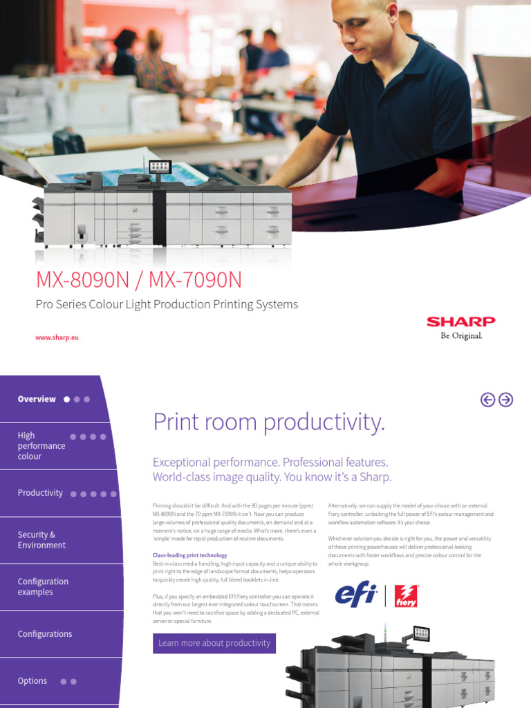 Sharp Brochure 8090 | PDF | Printer (Computing) | Server (Computing)