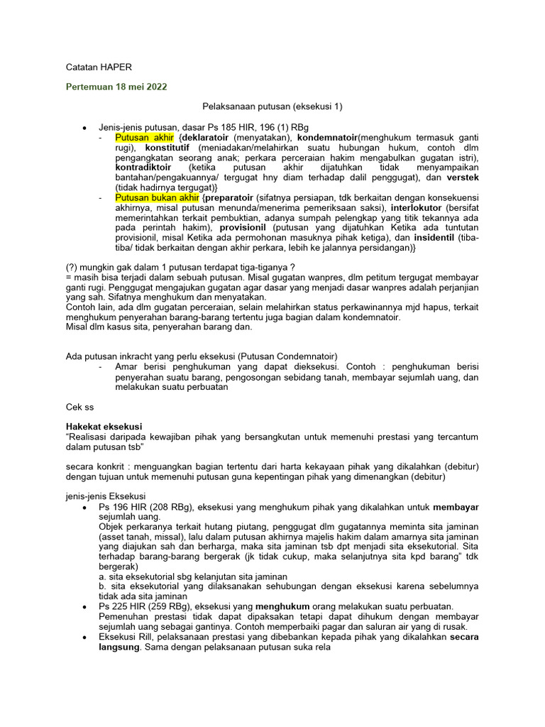 Hukum Acara Perdata | PDF