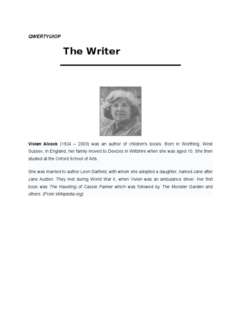 The Writer: Qwertyuiop | PDF | Mystery, Thriller & Crime Fiction | Classics