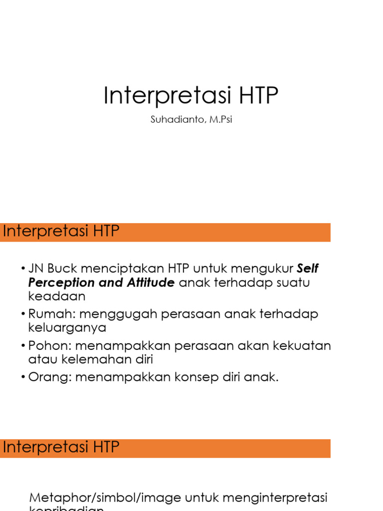 Interpretasi HTP | PDF | Pengembangan Diri | Sains & Matematika